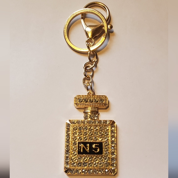 Other | Fashion Perfume Bottle Bag Charm Keychain Gold | Poshmark